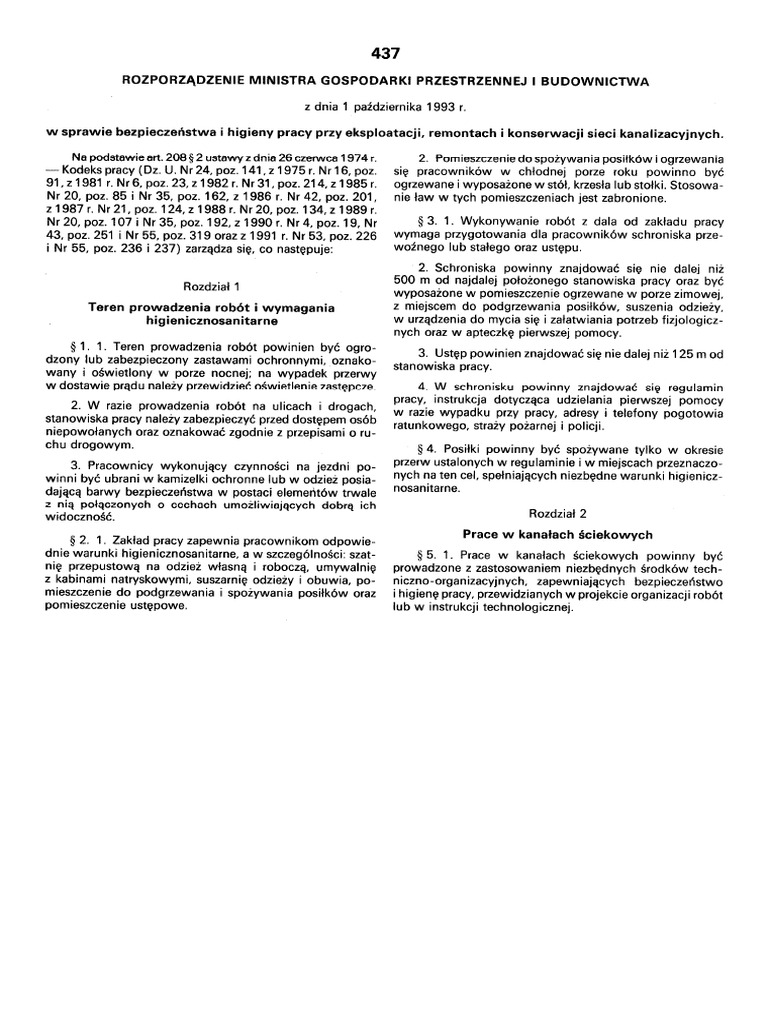 Rozporządzenie Konserwacja Sieci Kanal | PDF