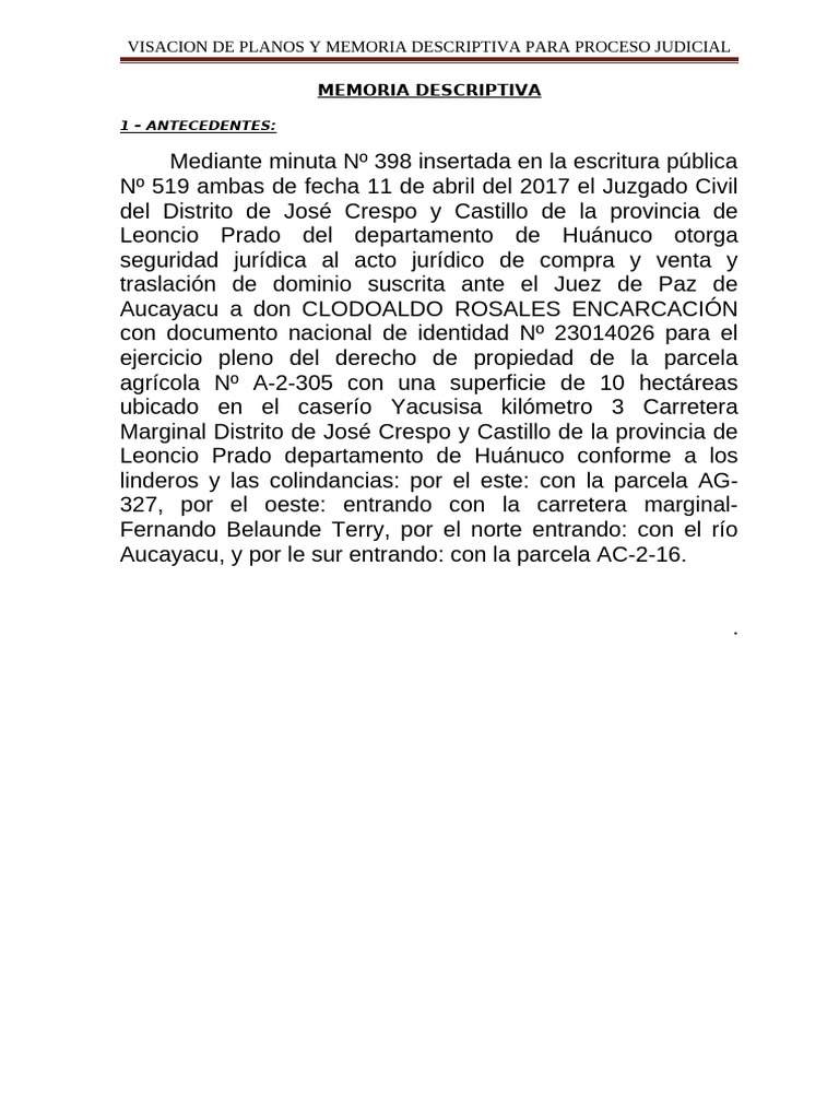 Memoria Clodoaldo | PDF