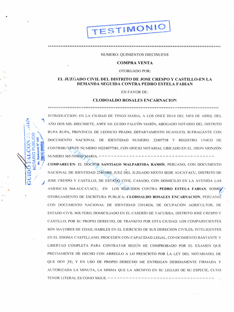 Titulo Clodoaldo | PDF