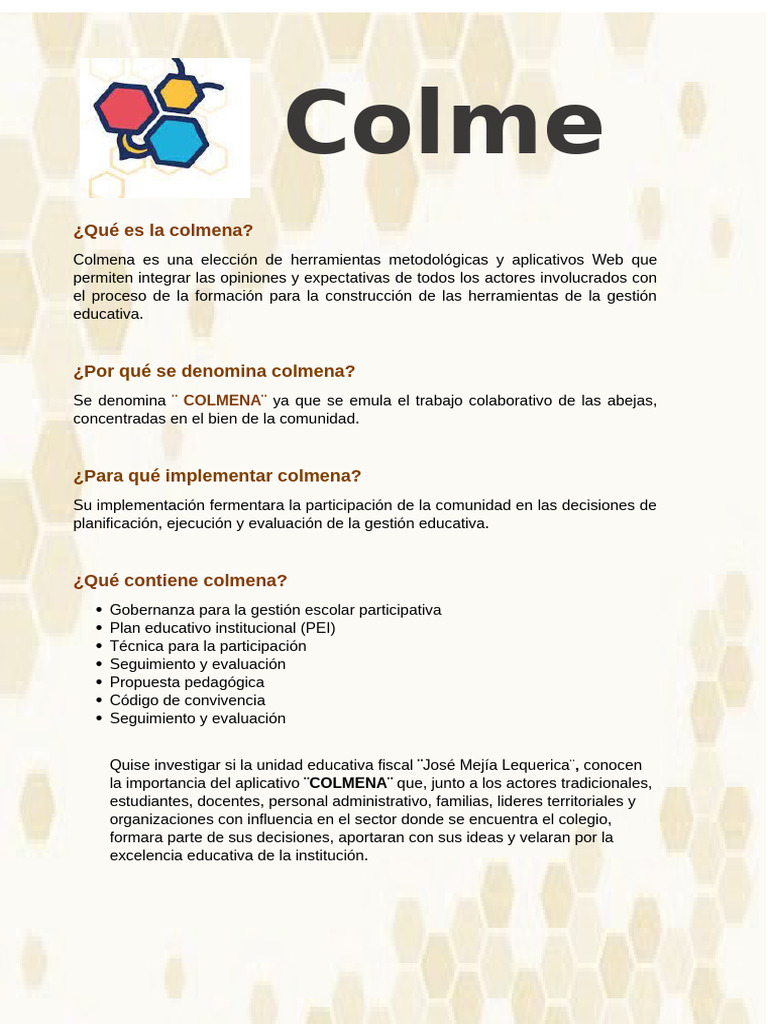 Qué Es La Colmena | PDF