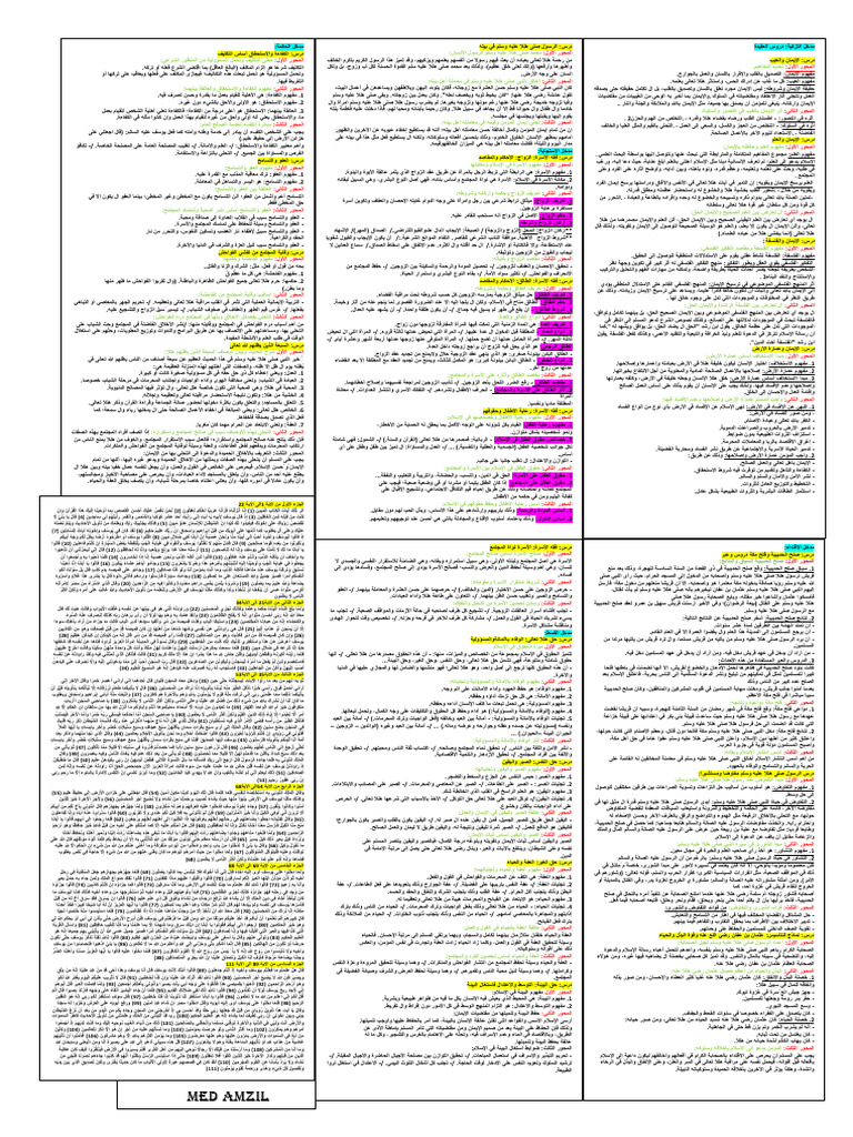 تصغير الاسلاميات @Oula_bac | PDF
