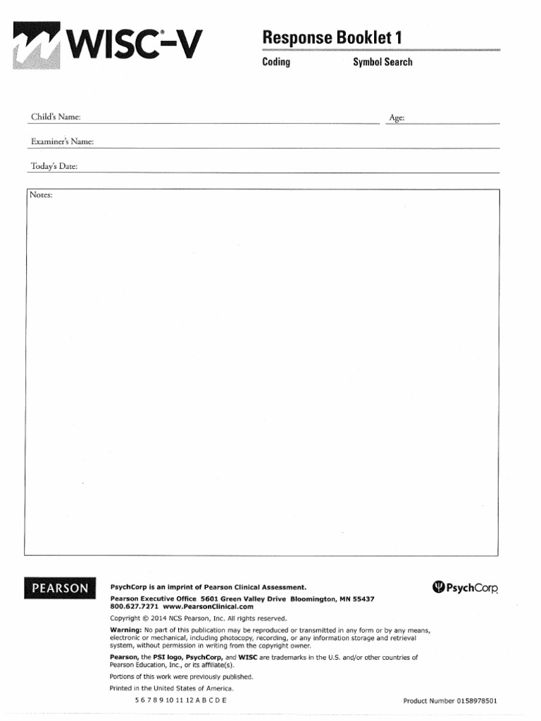 WISC V Response Booklet_04102018_102113 | PDF