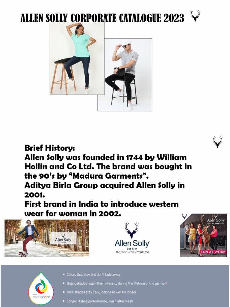 ALLEN SOLLY Corporate Promotional Tshirts CATALOGUE 2023 | PDF