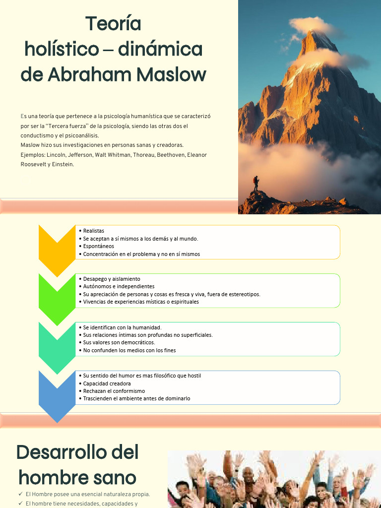 Teora de La Personalidad de Maslow | PDF | Ciencias del comportamiento | Conceptos psicologicos