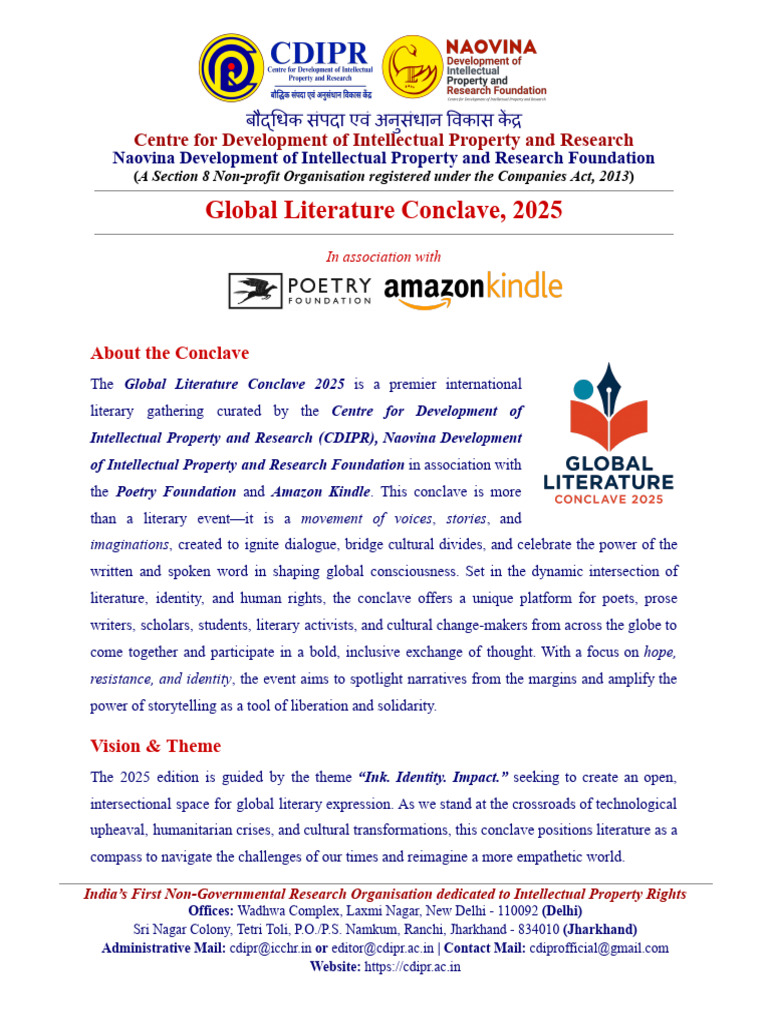 Global Literature Conclave 2025 | PDF
