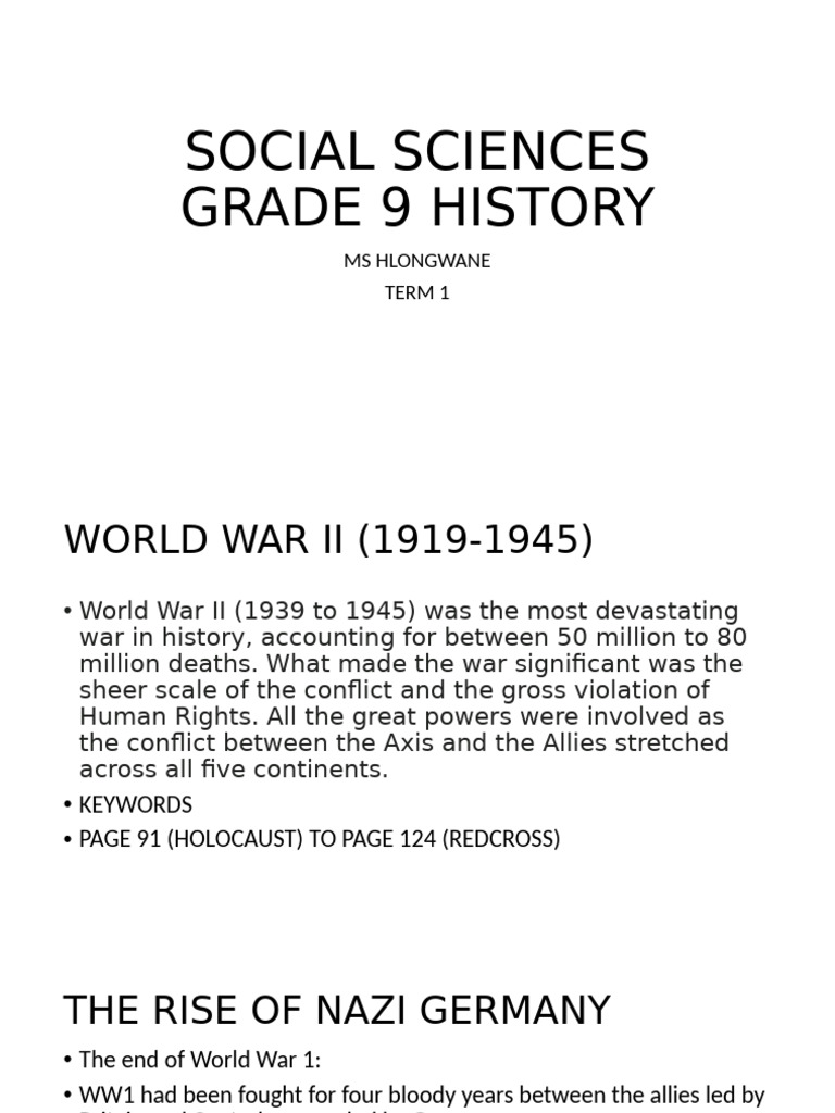 History Term 1 Lesson 1 End of WW1 Germany | PDF | Weimar Republic ...