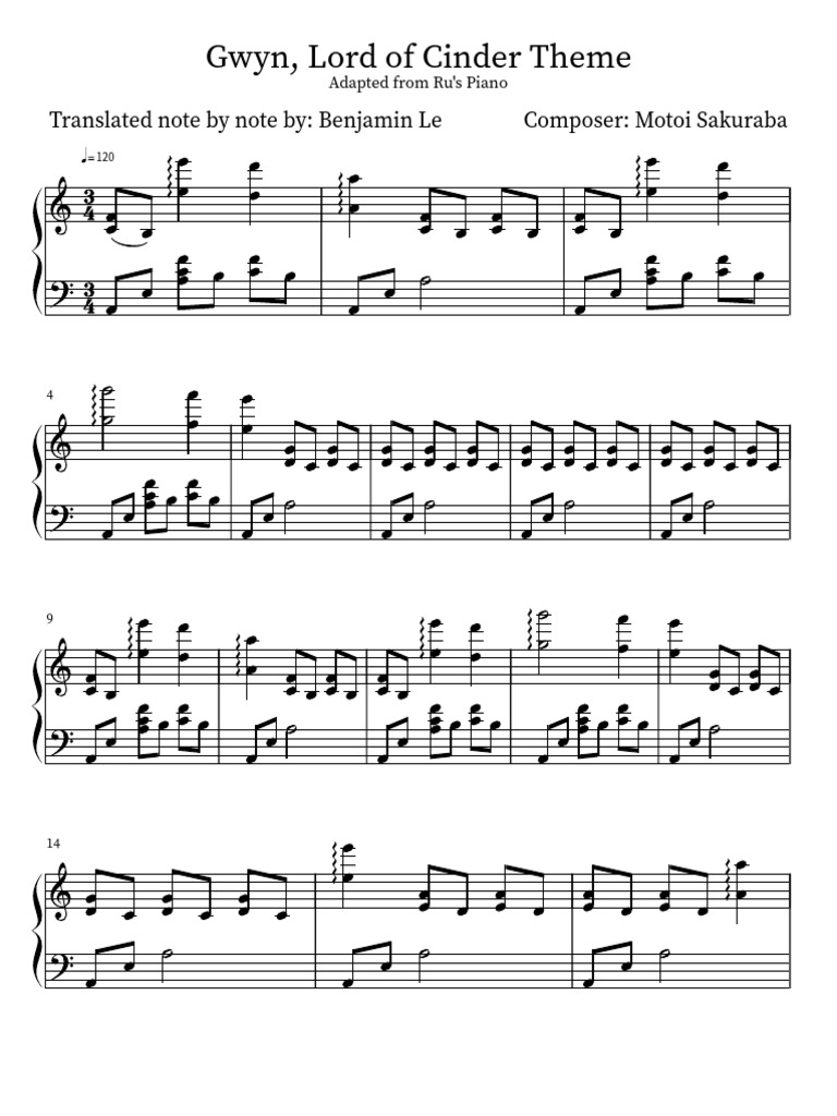 Gwyn, Lord of Cinder Theme | PDF