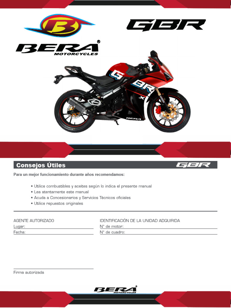 Manual GBR | PDF | Motocicleta | Licencia de conducir