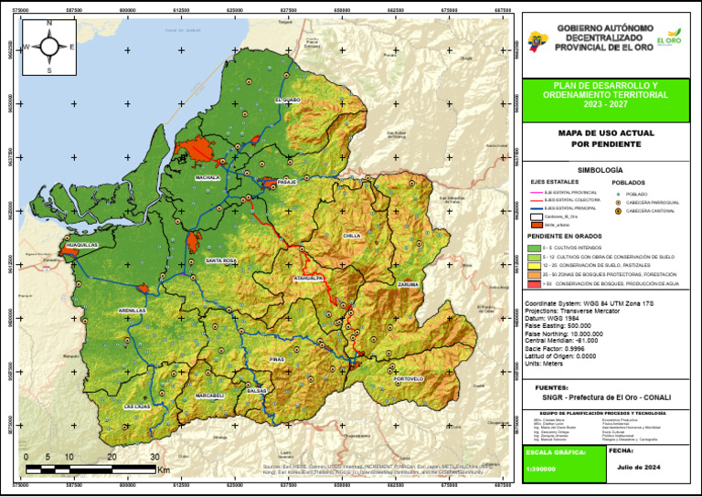 Mapa de Uso Actual por Pendiente 2024 | PDF | Geografía | Geofísica