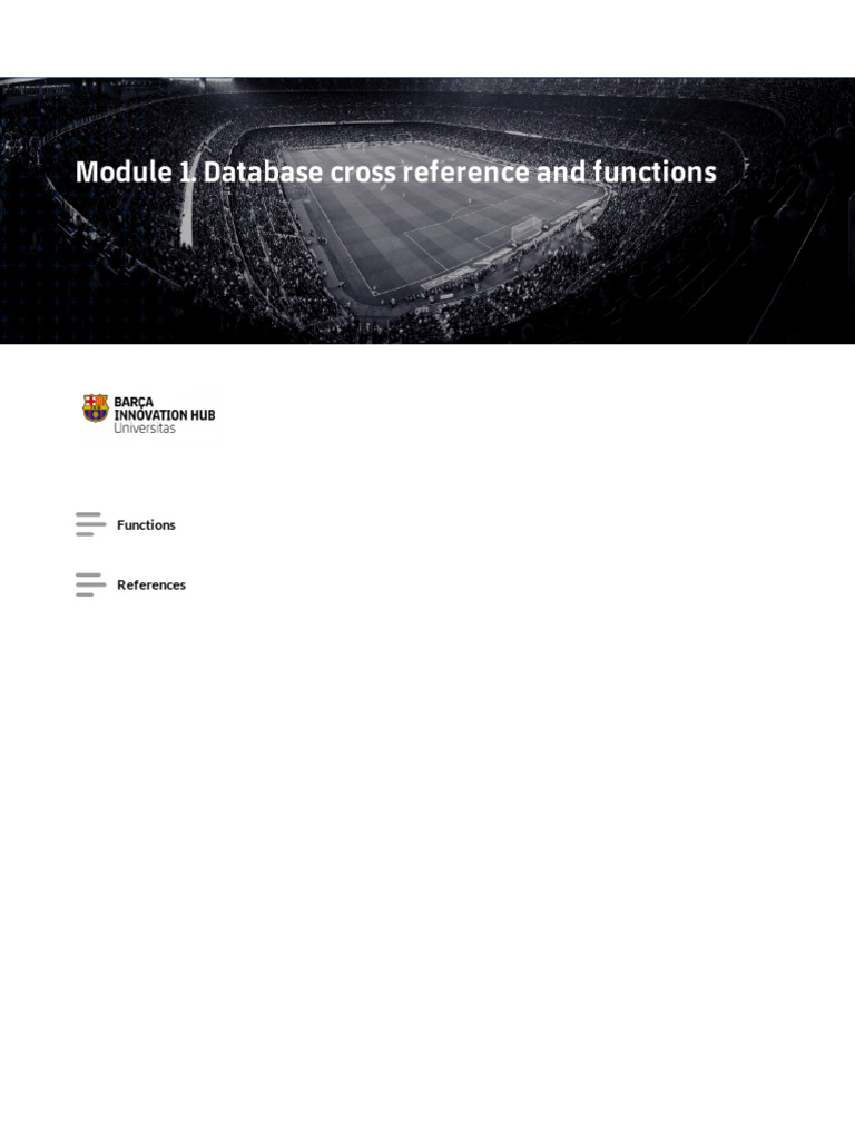 Module 1 Database Cross Reference and Functions ZRjA4Nlk | PDF | Parameter (Computer Programming ...