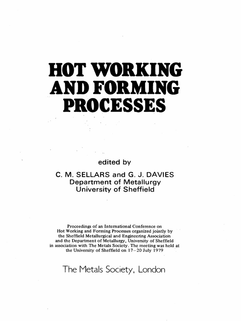 Hot Working and Forming Processes Conference | PDF | Steel | Materials