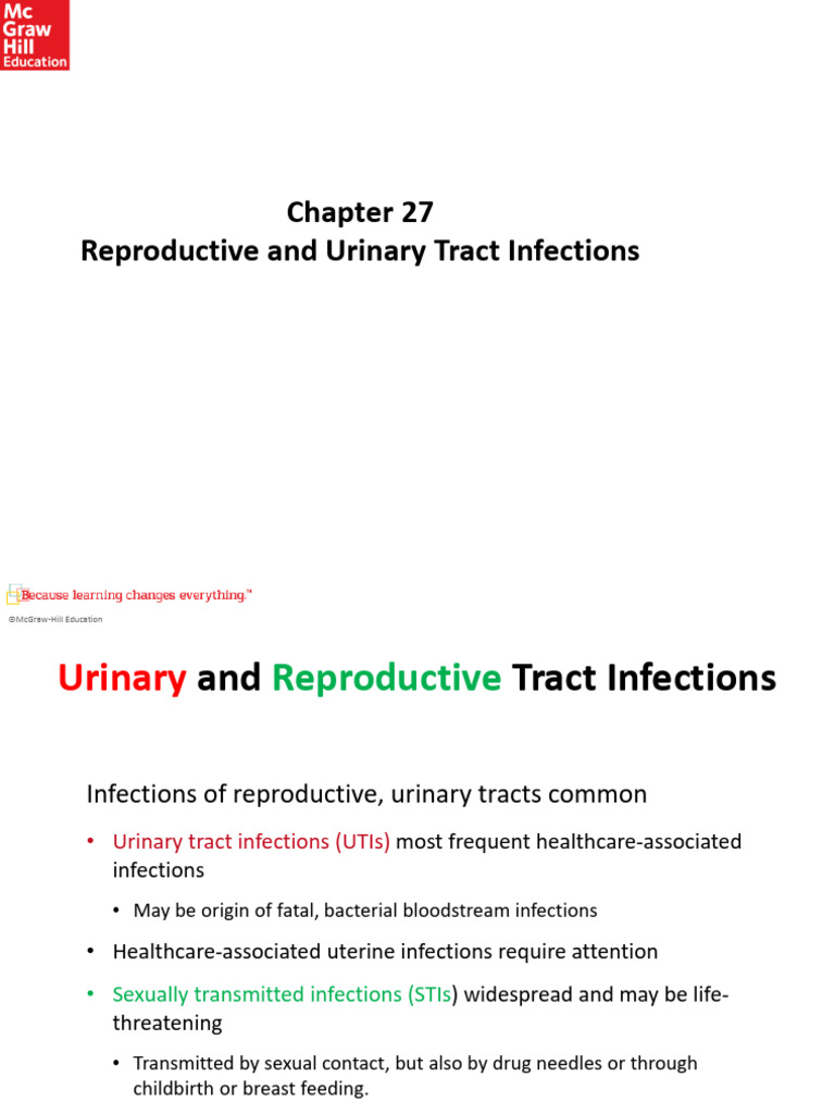 Urinary and Reproductive Infections Guide | PDF | Urinary Tract ...