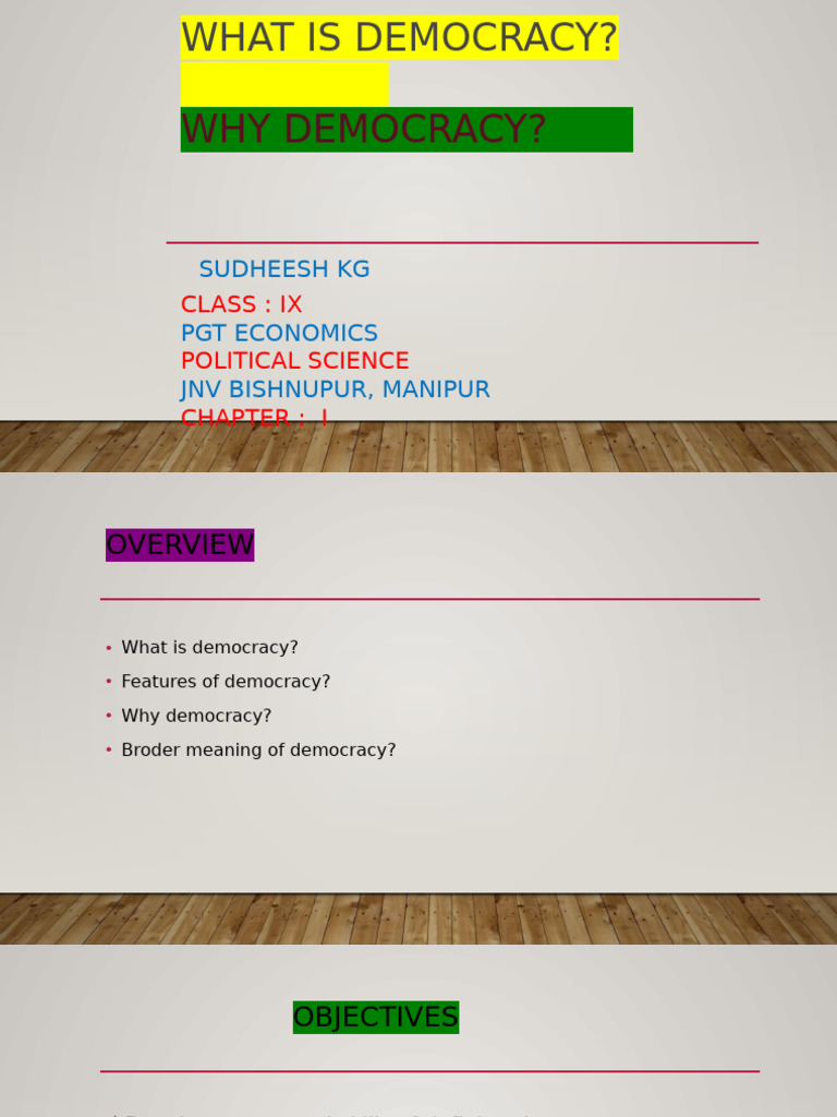 Understanding Democracy: Key Concepts | PDF | Democracy | Political ...