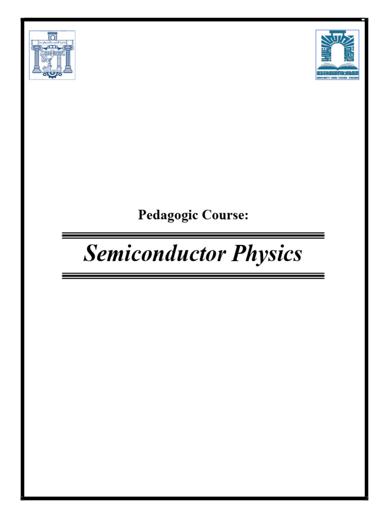 Semiconductor Physics Course Overview | PDF | P–N Junction | Transistor