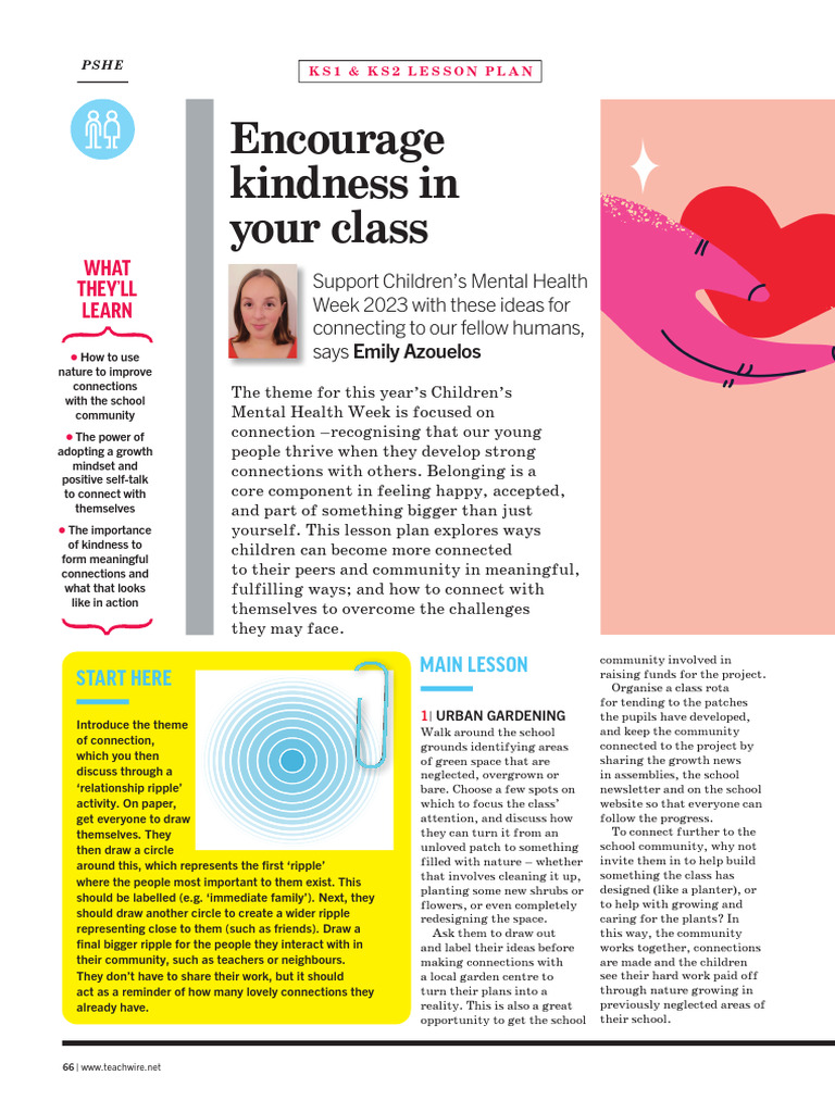 Childrens-Mental-Health-Week_kindness-lesson-plan | PDF | Mindset ...