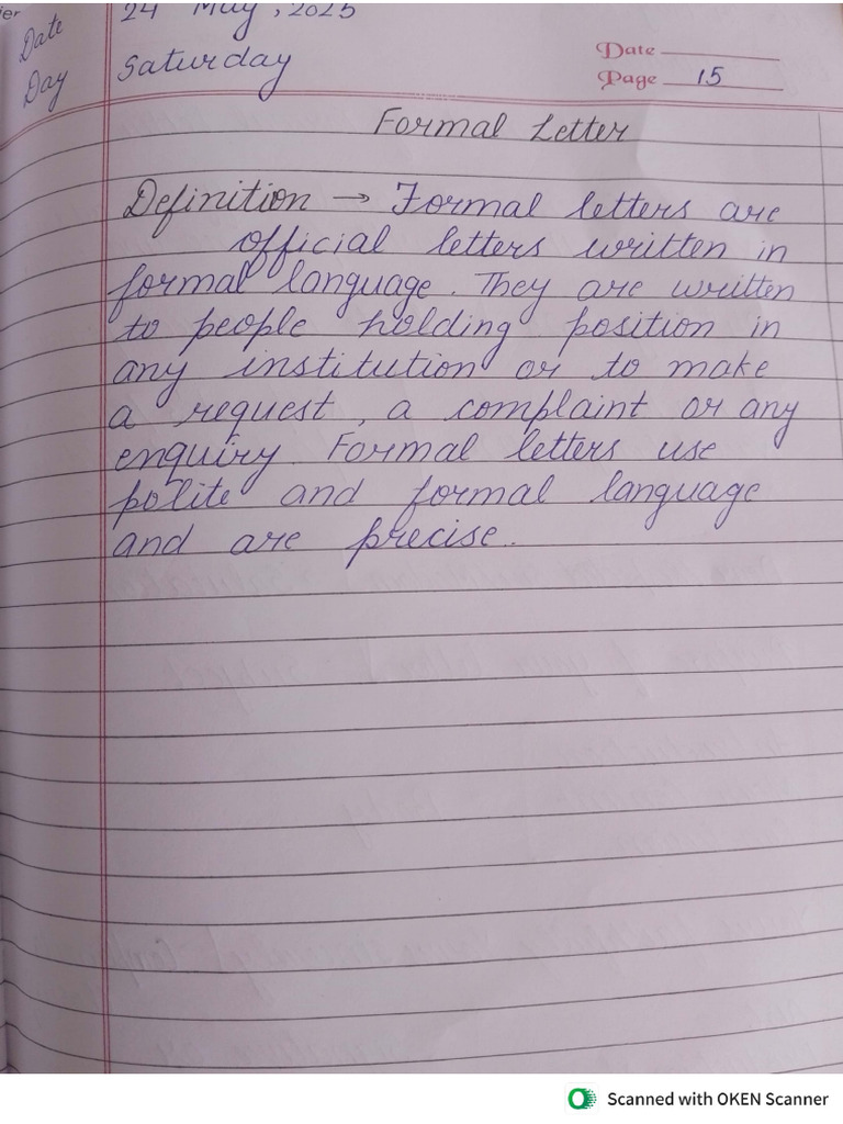 Grade VIII (Formal Letter) | PDF