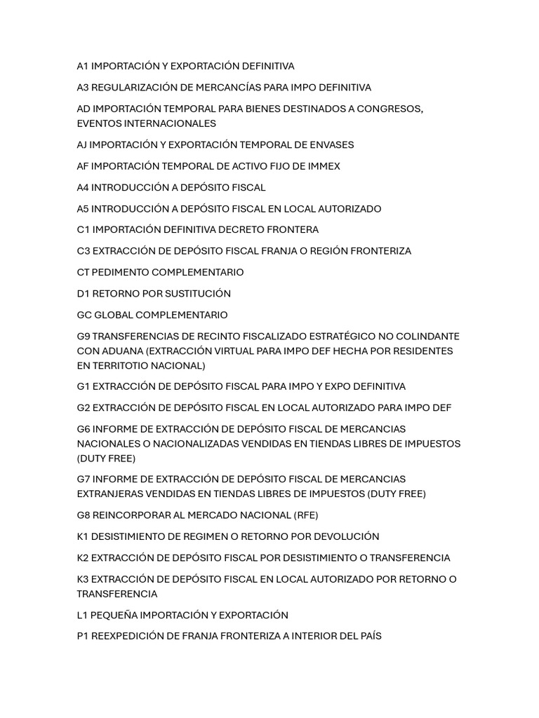 Claves de Pedimento para Importación | PDF | Economias | Transporte de ...