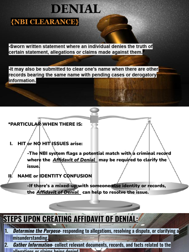 AFFIDAVIT OF DENIAL gr3 | PDF