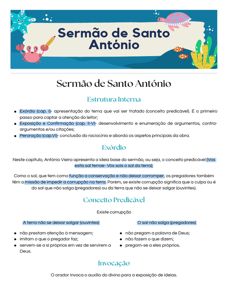Sermão de Santo António Resumos | PDF | Deus | Maria, mãe de Jesus