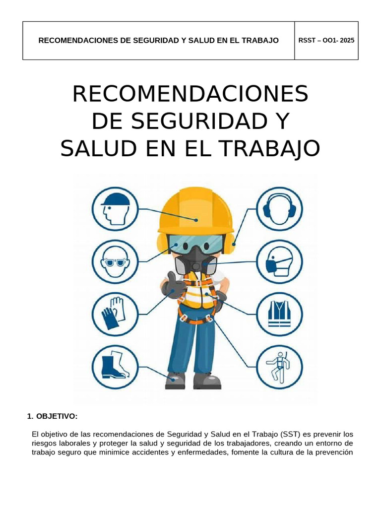 Jhary Isabel Rojas - Recomendaciones de Seguridad y Salud en El Trabajo | PDF | Análisis FODA