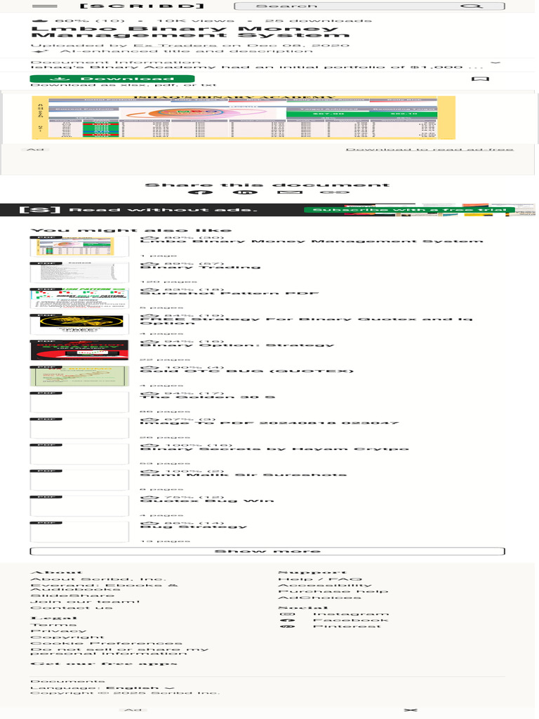 Lmbo Binary Money Management System PDF Military Operations Investing ...
