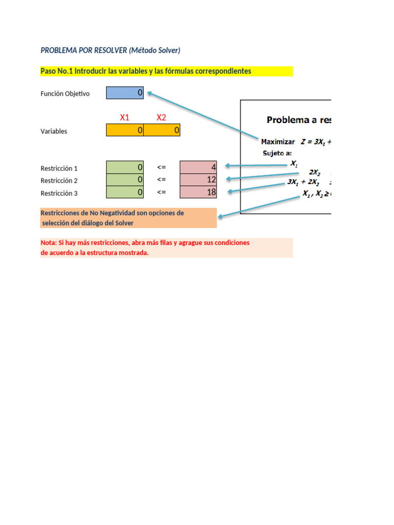 Problema No.1 Solver (2 Variables) | PDF | Análisis matemático | Matemáticas Aplicadas