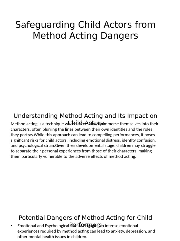 Safeguarding-Child-Actors-from-Method-Acting-Dangers | PDF | Mental ...