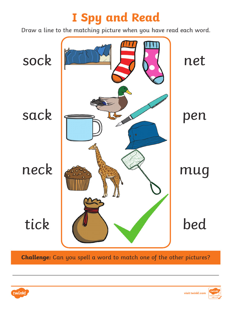 I Spy and Read Activity - Phase 2 Set 4-5 | PDF