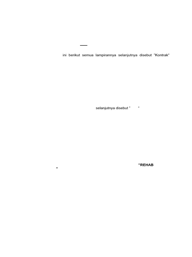 Draft Kontrak Pagar Keliling TMR Finish | PDF