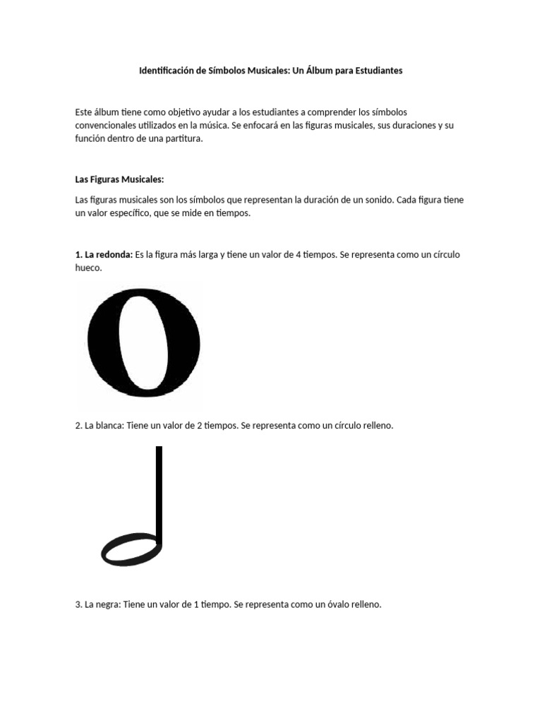 Album de Símbolos Musicales | PDF