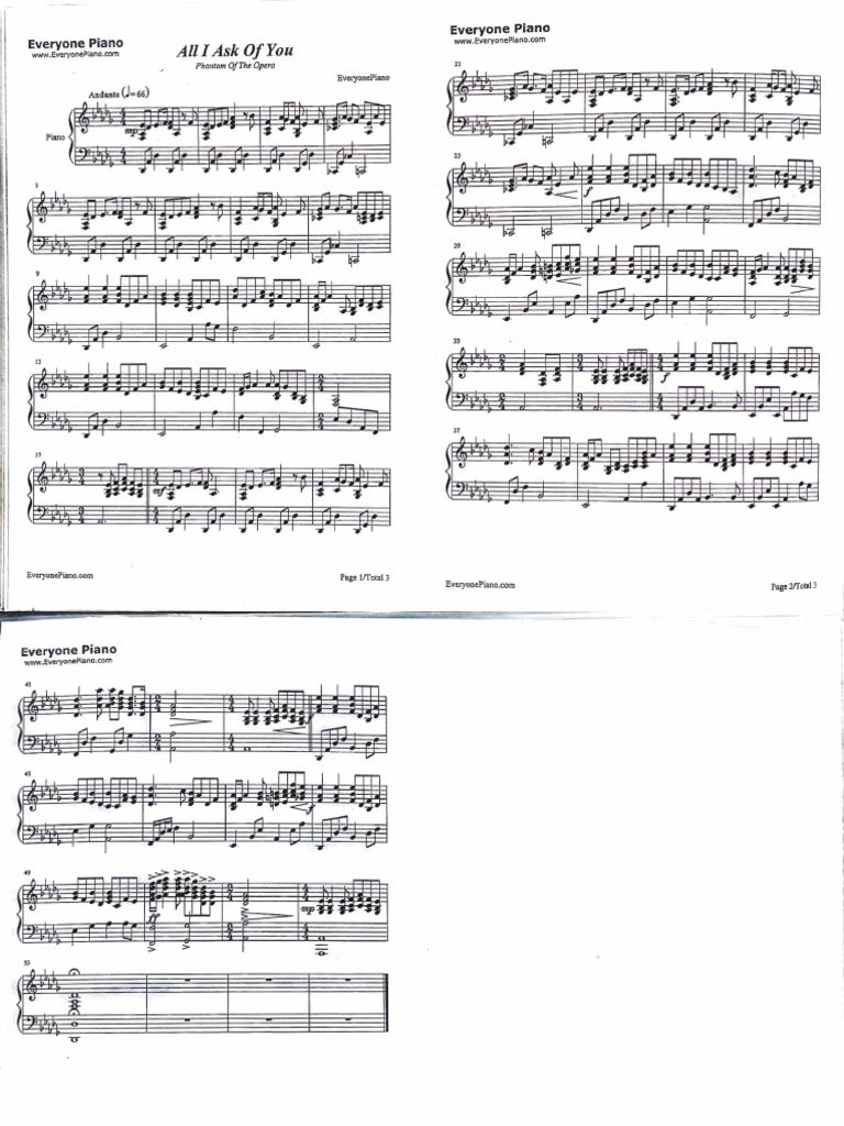 ☆All I ask of you2:オペラ座の怪人 | PDF