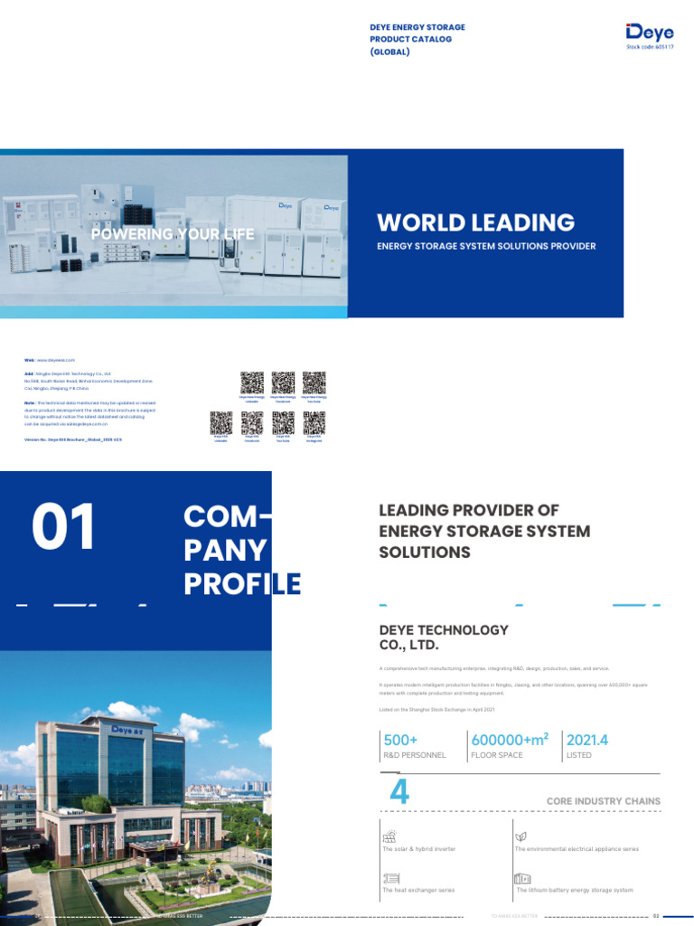 Deye ESS Brochure_Global_2025 V2.6-预览 | PDF | Rechargeable Battery ...