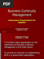 BCM Framework | PDF | Business Continuity | Crisis Management