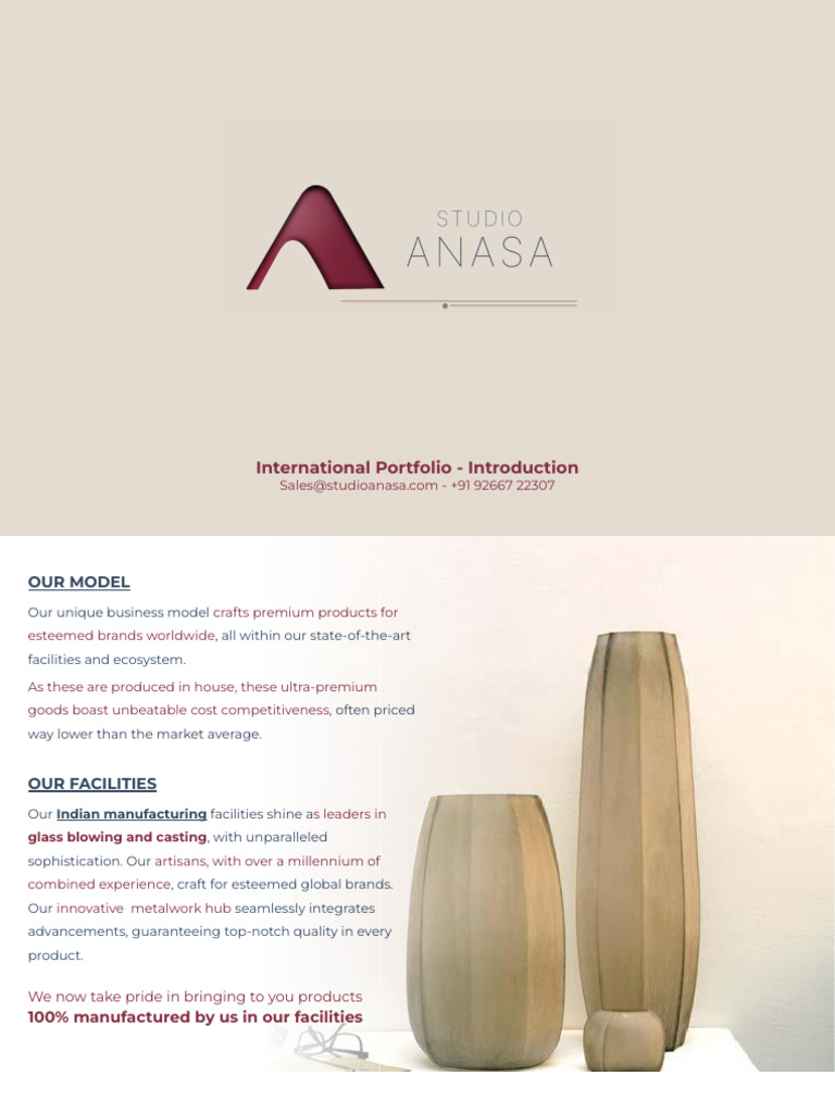 Premium Lighting & Furniture Manufacturing | PDF