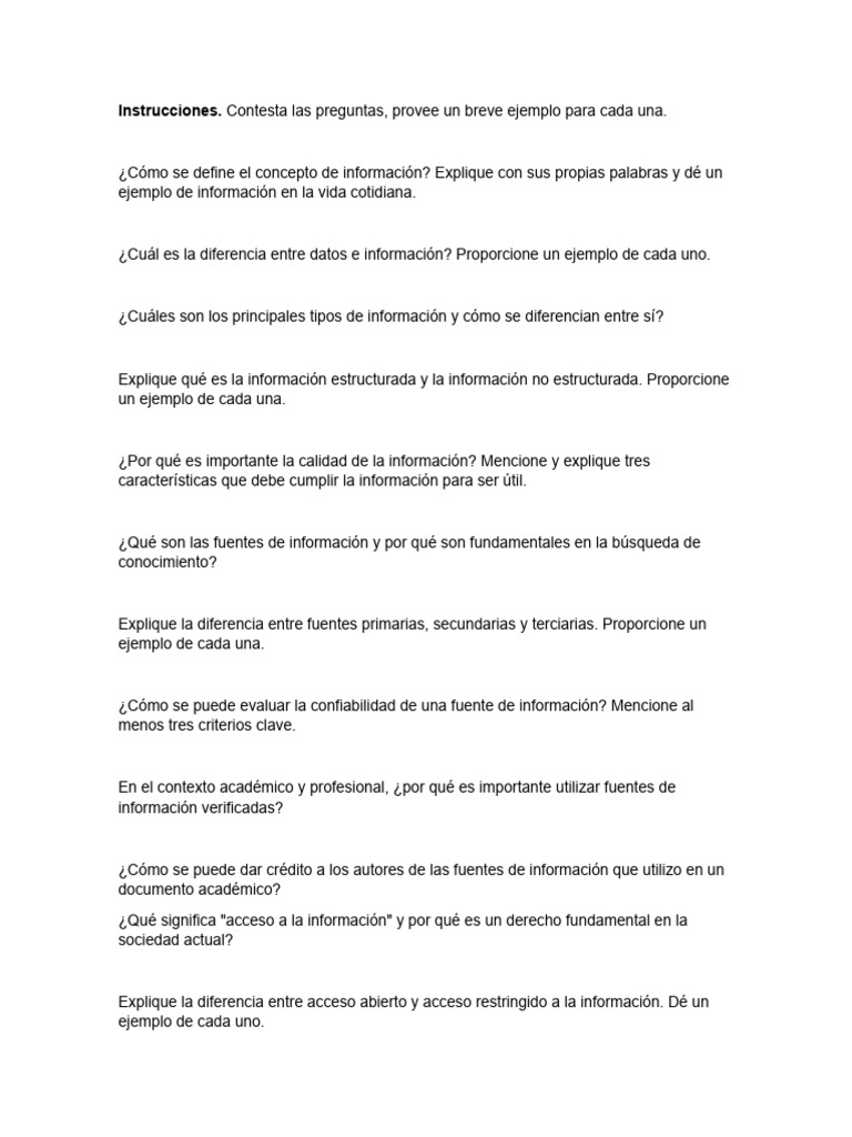 Definición y Tipos de Información | PDF