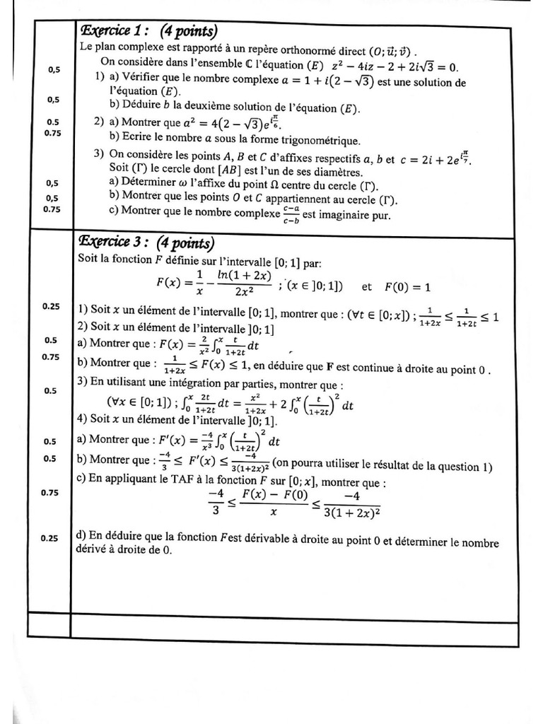 Normalisé 2SM2021 | PDF