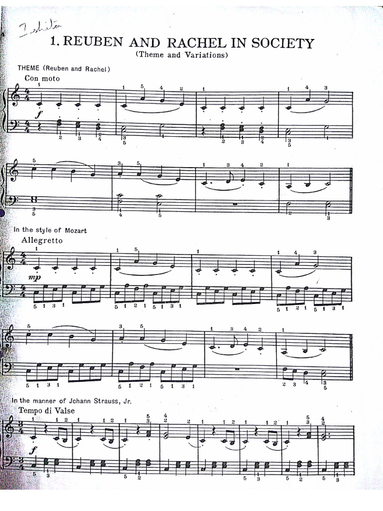 Reuben and Rachel in society | PDF