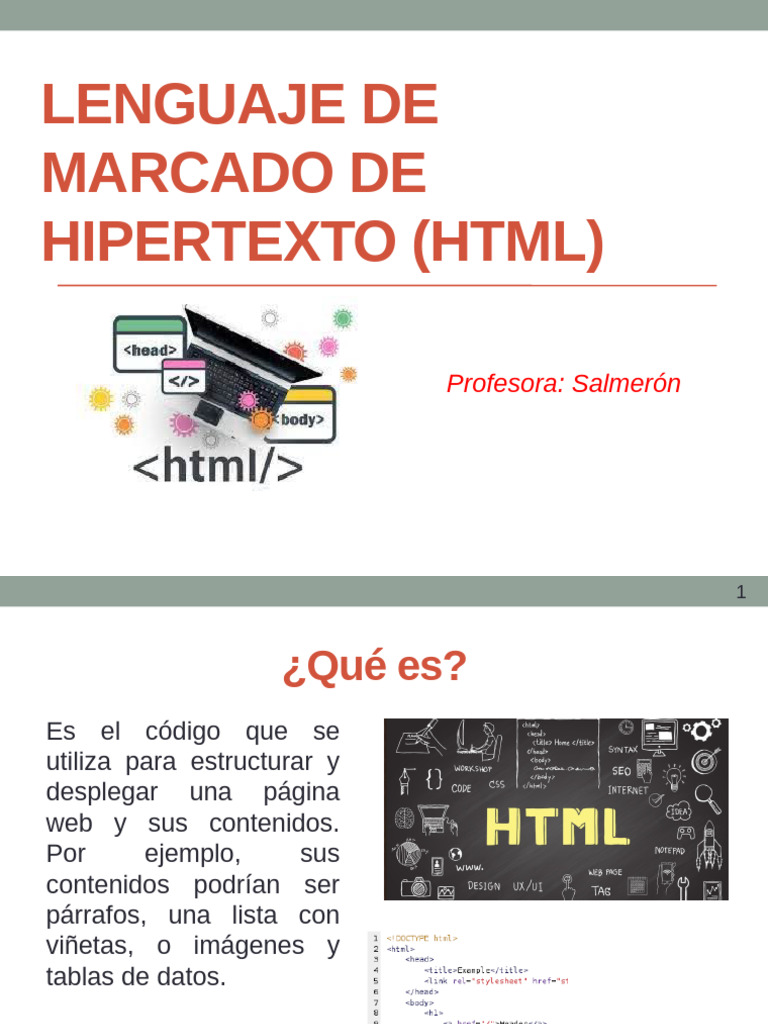 Lenguaje de Marcado de Hipertexto (HTML) Esquema | PDF | HTML