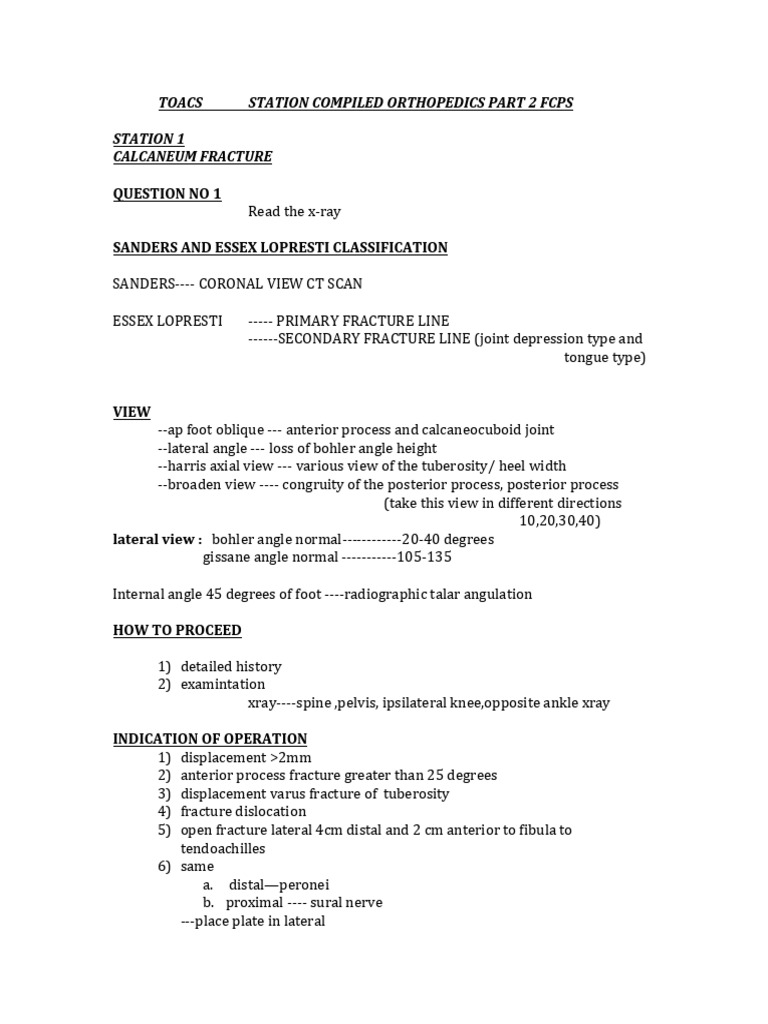 Toacs Station Compiled Orthopedics Cpsp-1 | PDF | Pelvis | Vertebral Column