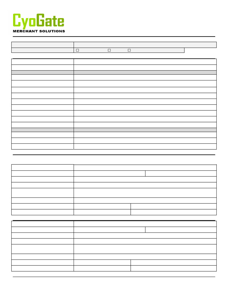 Merchant Application Form | PDF | Credit Card | Service Industries