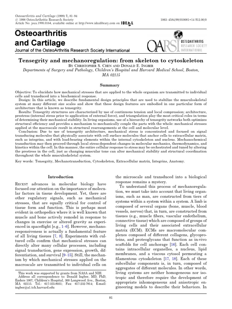 Tensegrity and Mechanoregulation From Skeleton To ...