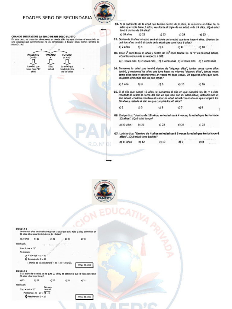 EDADES 3ERO DE SECUNDARIA | PDF