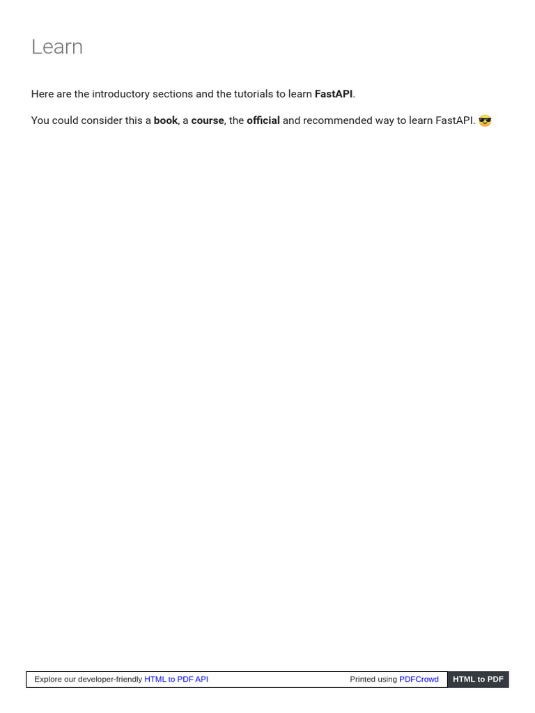 Fastapi Tiangolo Com Learn-Combined | PDF | Xml Schema | Parameter (Computer Programming)