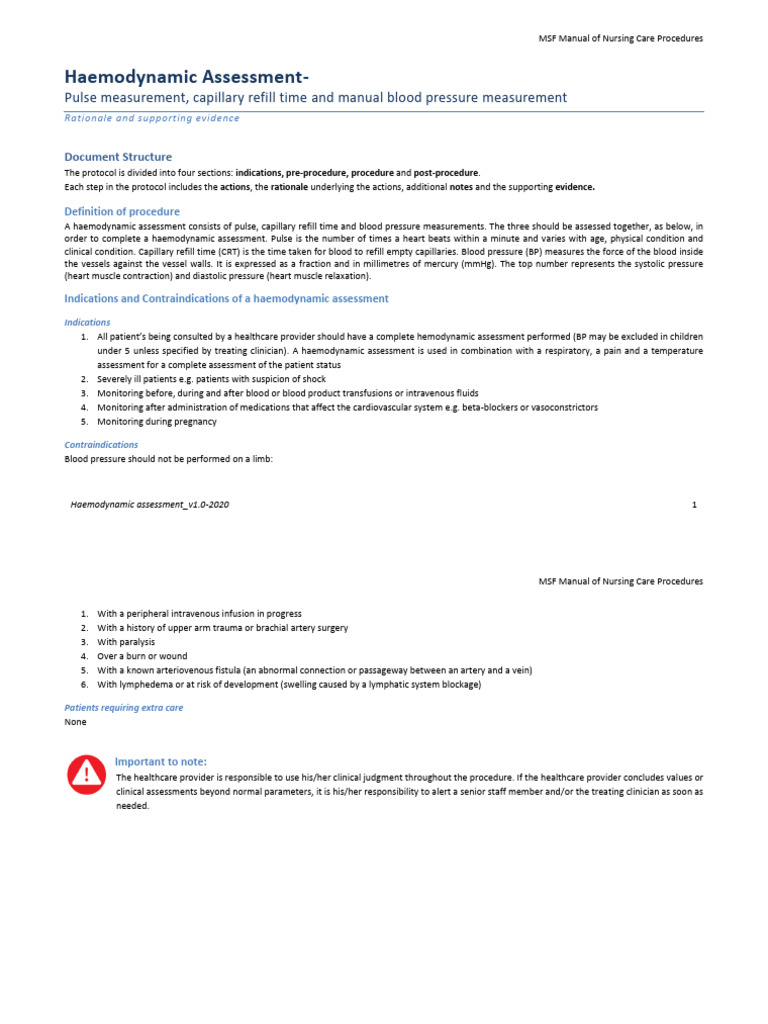 Haemodynamic-Assessment-EN | PDF | Hemodynamics | Blood Pressure