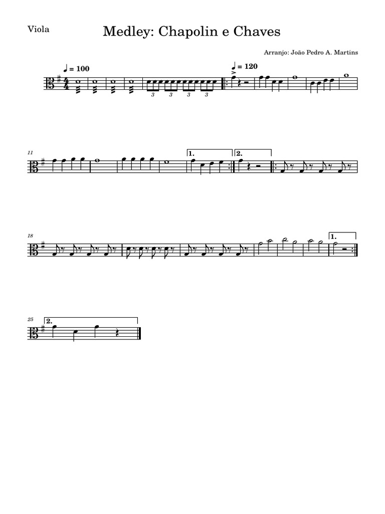 Medley Chapolin e Chaves-Viola | PDF