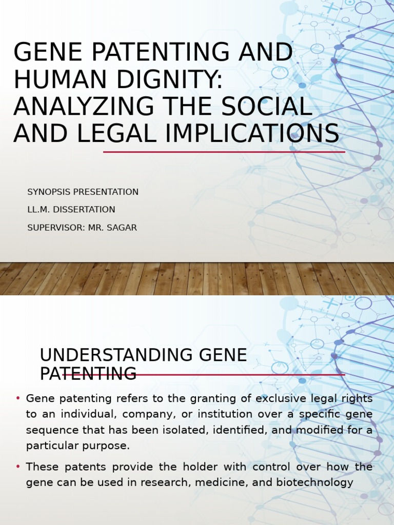 Gene Patenting Synopsis Presentation | PDF | Patent