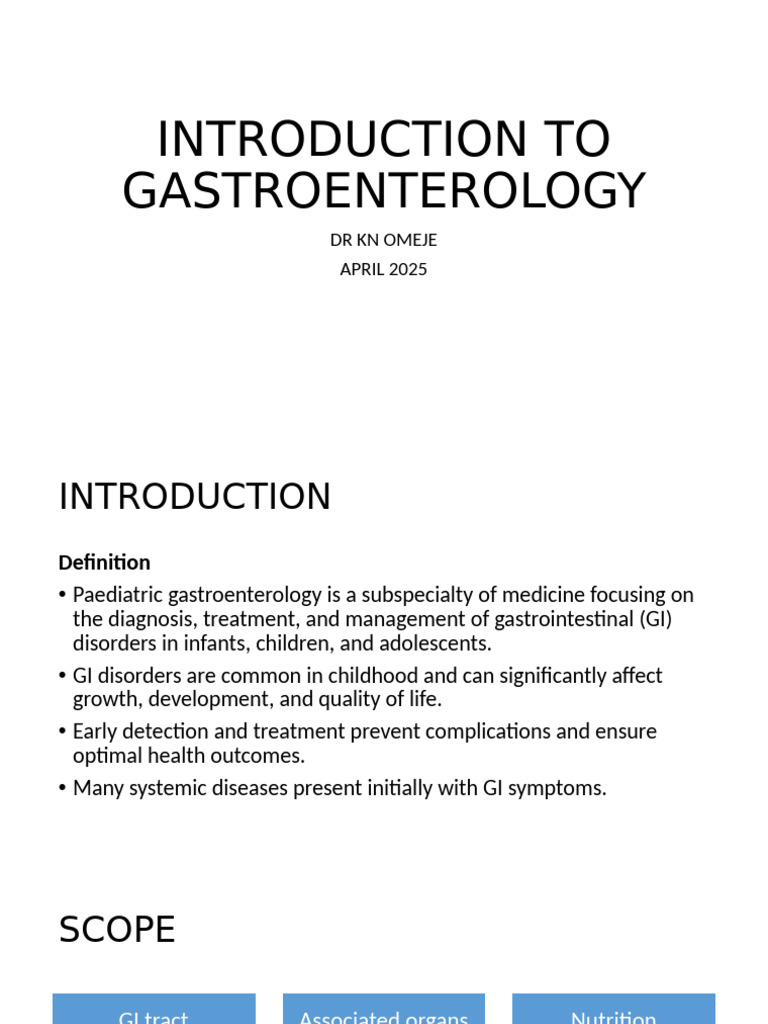 Introduction To Gastroenterology | PDF