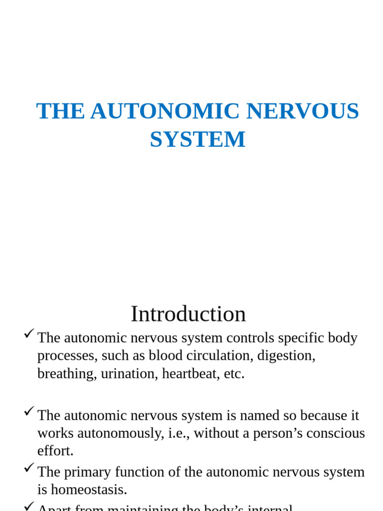 Autonomic Nervous System | PDF | Autonomic Nervous System | Fight Or Flight Response