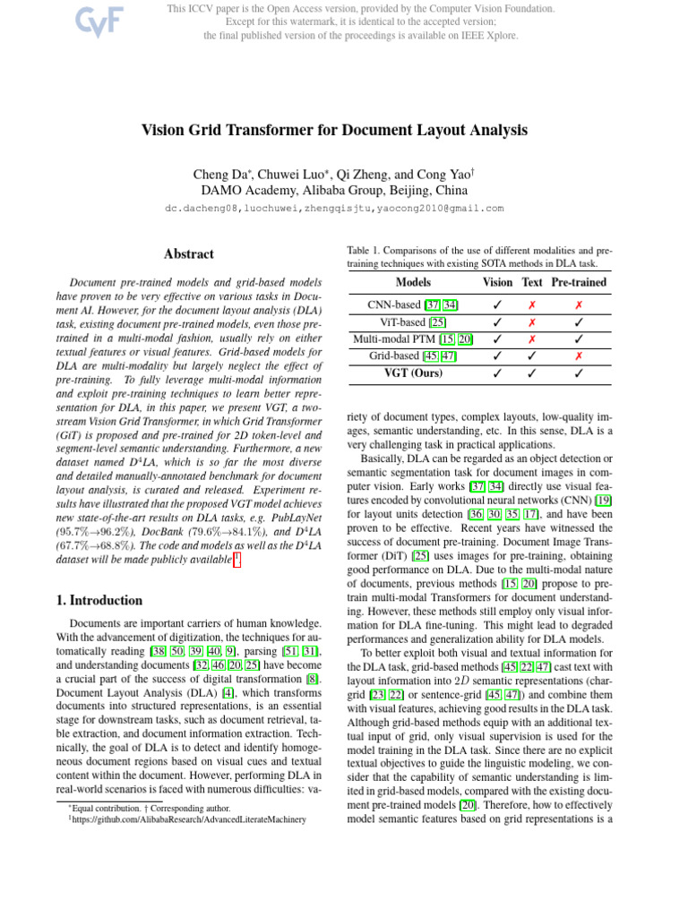 Vision Grid Transformer for DLA | PDF | Artificial Intelligence ...