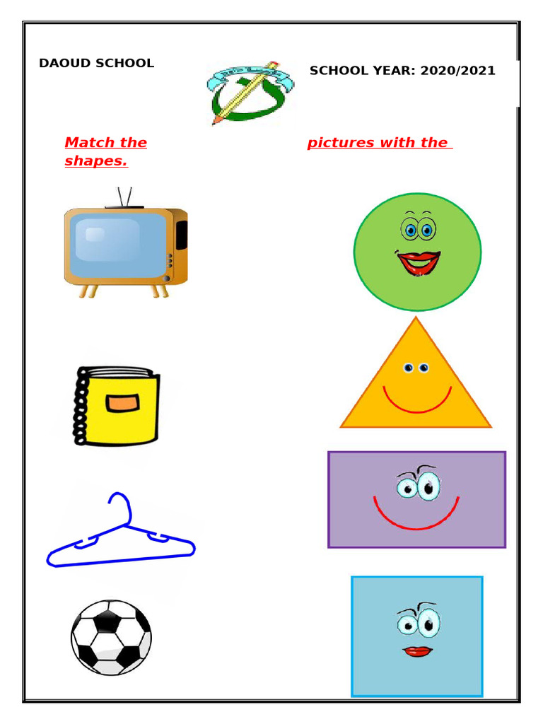 Shapes Handout For Kindergarten Fun Activities Games - 35867 | PDF
